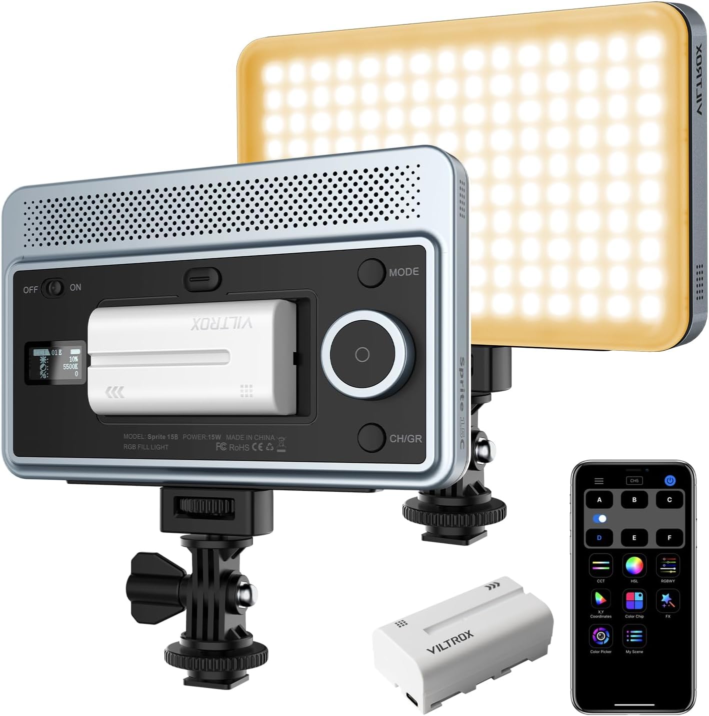 Amazon.com : Vidpro LED-330X Photo and Video Light Kit - On Camera ...