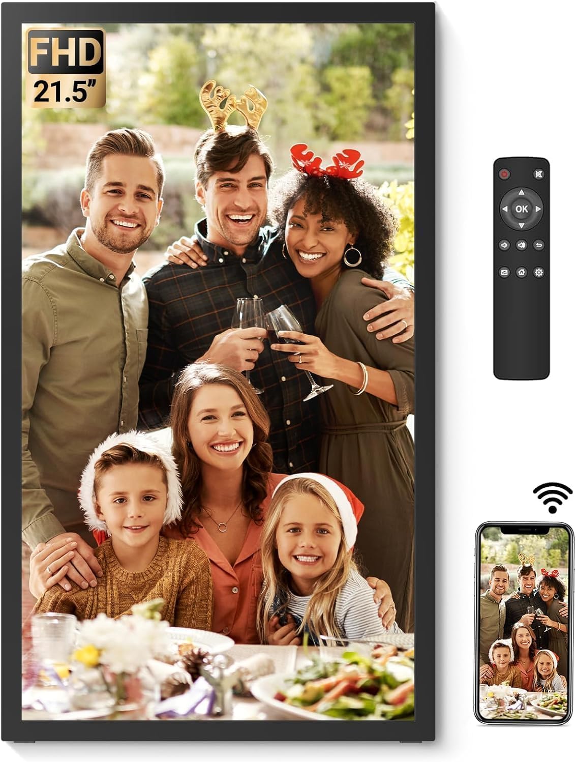 Amazon.com : BSIMB 21.5 Inch Large Digital Picture Frame(Non-Touch ...