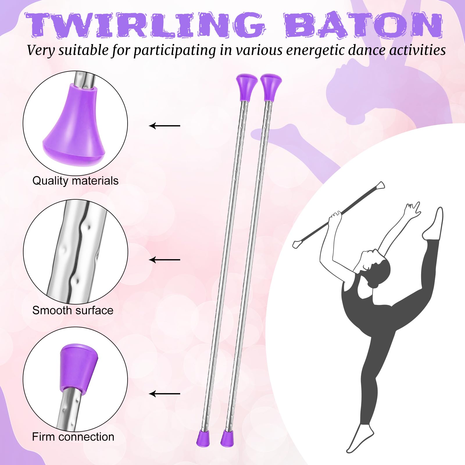 Snapklik.com : Leyndo Twirling Baton Unisex Kids Gymnastics Dance Baton ...