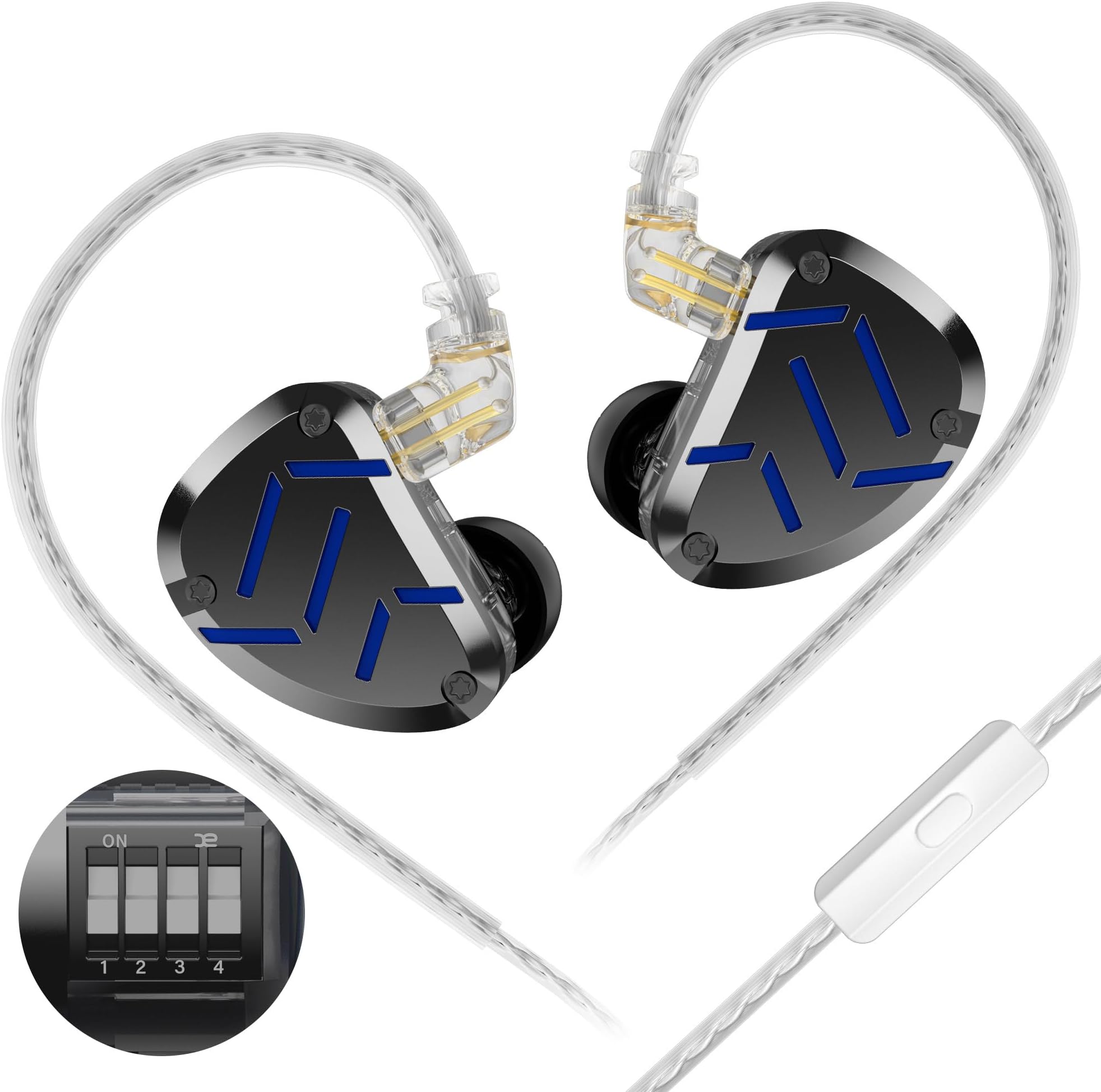 Amazon.com: HiFiGo PULA PA02 1DD+4BA Drivers in-Ear Monitors, 5 Hybrid ...