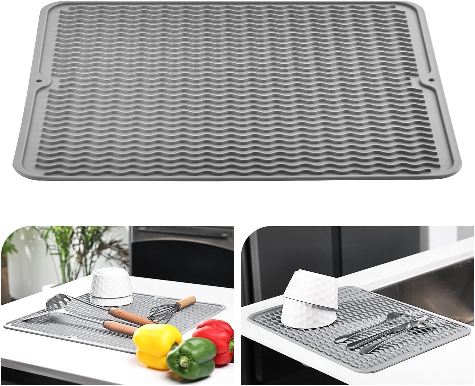 Whitefurze Drainer Mat, Plastic, Cream : Amazon.co.uk: Home & Kitchen