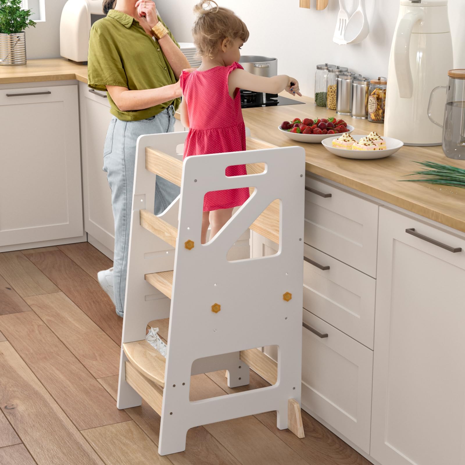 Amazon.com: Toddler Standing Tower - Adjustable Height Toddler Kitchen ...