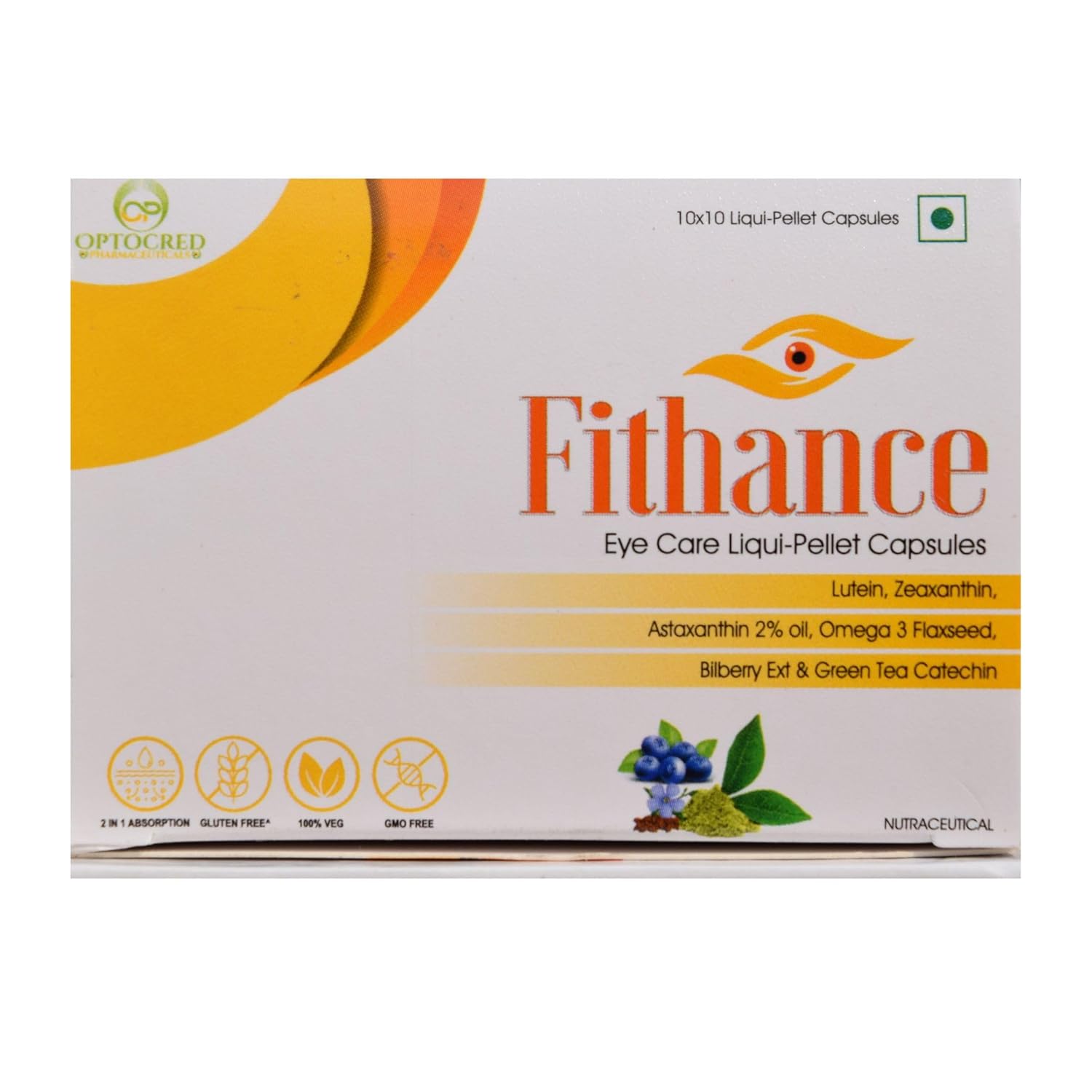 OPTOCRED PHARMACEUTICALS Fithance Eye Supplement Lutein, Zeaxanthin ...