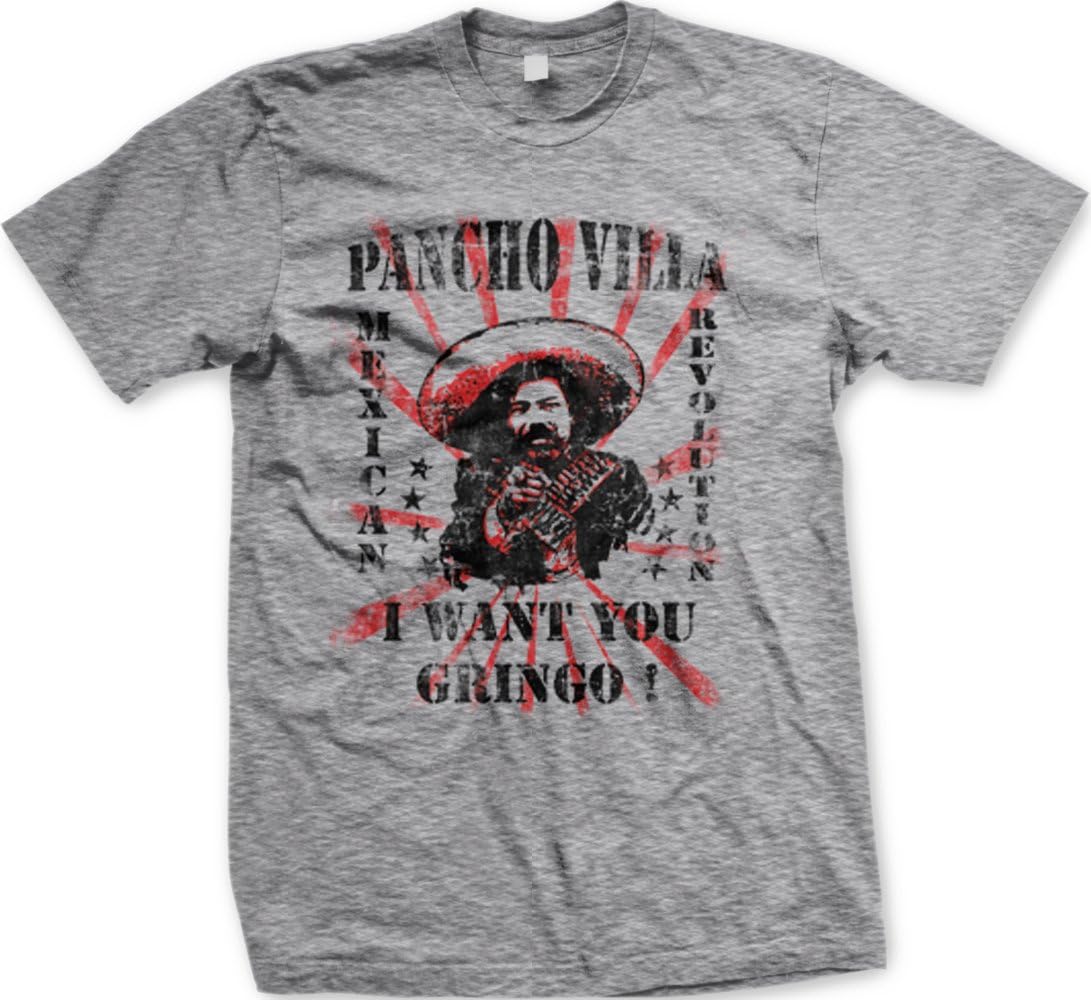 Amazon.com: Pancho Villa Mens Mexico T-shirt, Mexican Revolution...I ...