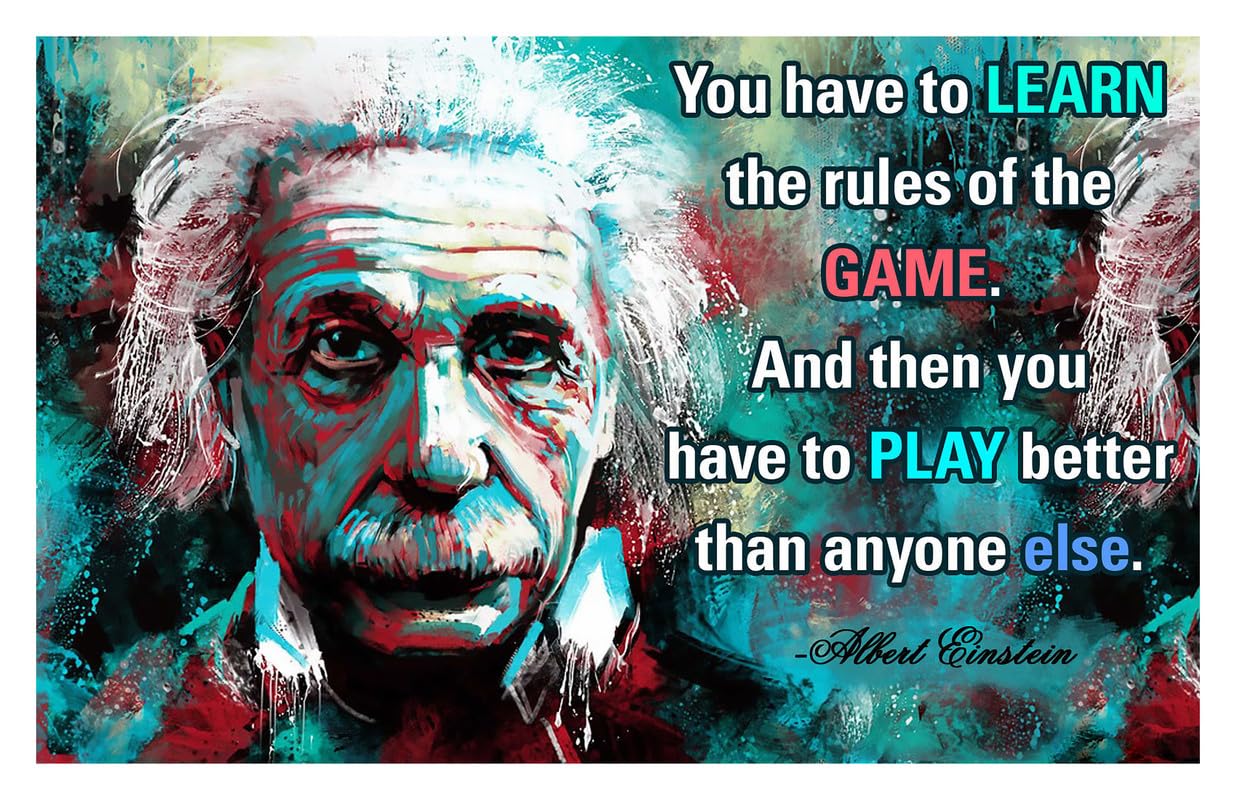 HK PRINTS Albert Einstein Motivational Quotes Wall Poster for Room ...