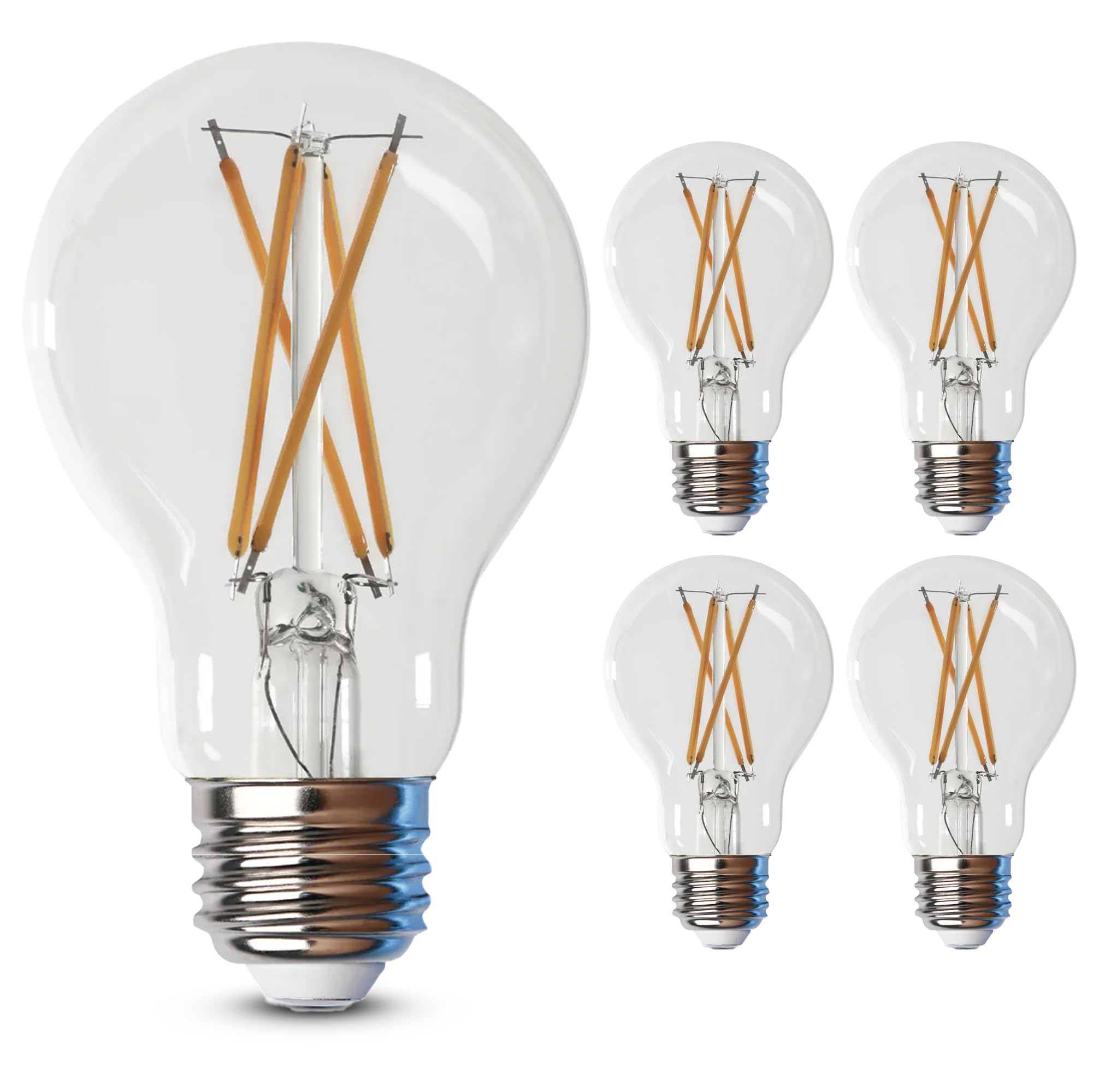 Feit Electric LED Clear A19 Medium Base Light Bulb - 60W Equivalent ...