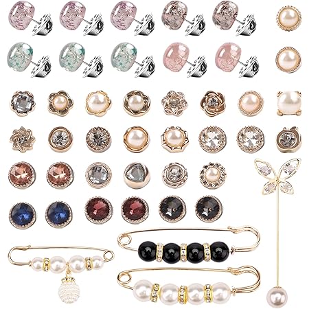 30Pcs Modesty Pins, Cover Up Button Pins, Brooch Pins for Women, Women ...