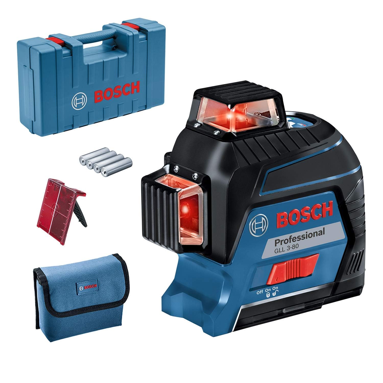 Bosch Professional Laser Level GLL 3-80 (red laser, interior, working ...