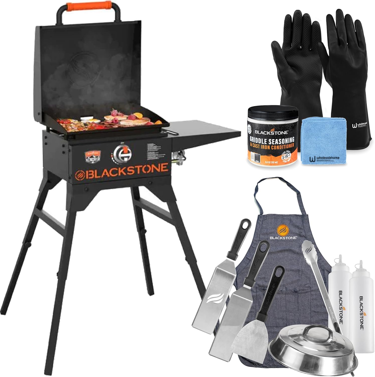 Amazon.com: 17 inch Blackstone Griddle with Hood and Cart, Flat Top ...