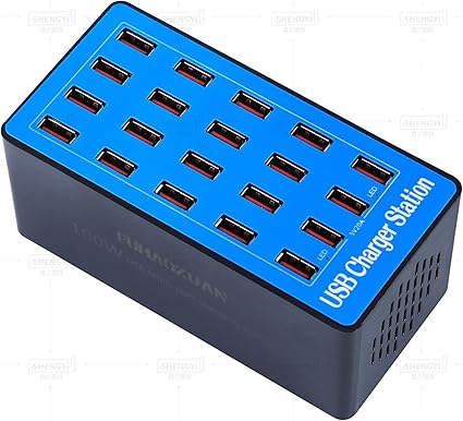 Amazon.com: USB Charging Station,100W 20-Port Multi Device Charger with ...