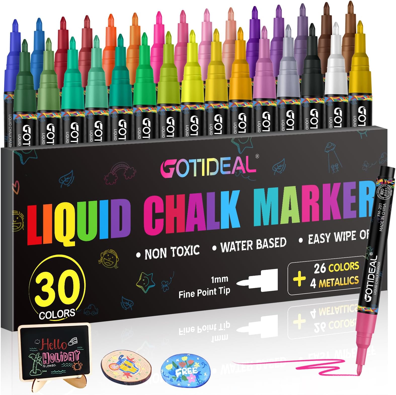 Amazon.com: ARTEZA Liquid Chalk Markers, 42 Colors Pack with 50 ...