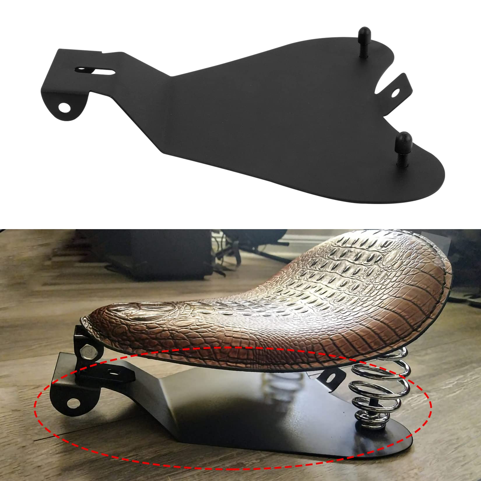 Amazon.com: psler Motorcycle Spring Solo Seat Base Pan Base Plate ...