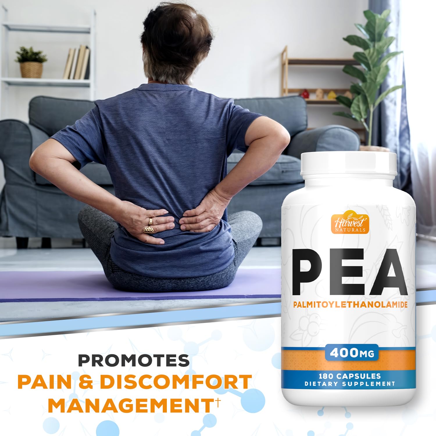 Snapklik.com : Palmitoylethanolamide Capsules Pea 400mg 180 Pill Count ...