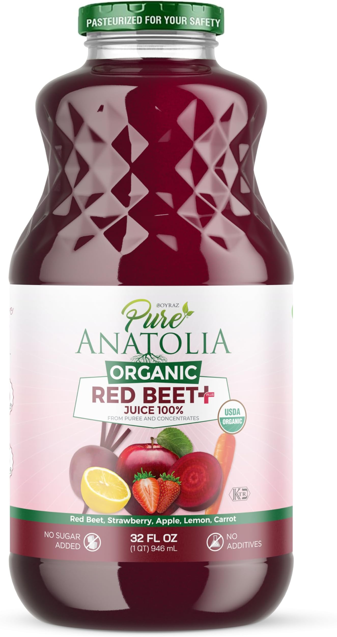 Amazon.com : %100 Organic Tart Cherry Juice by Pure Anatolia - USDA ...