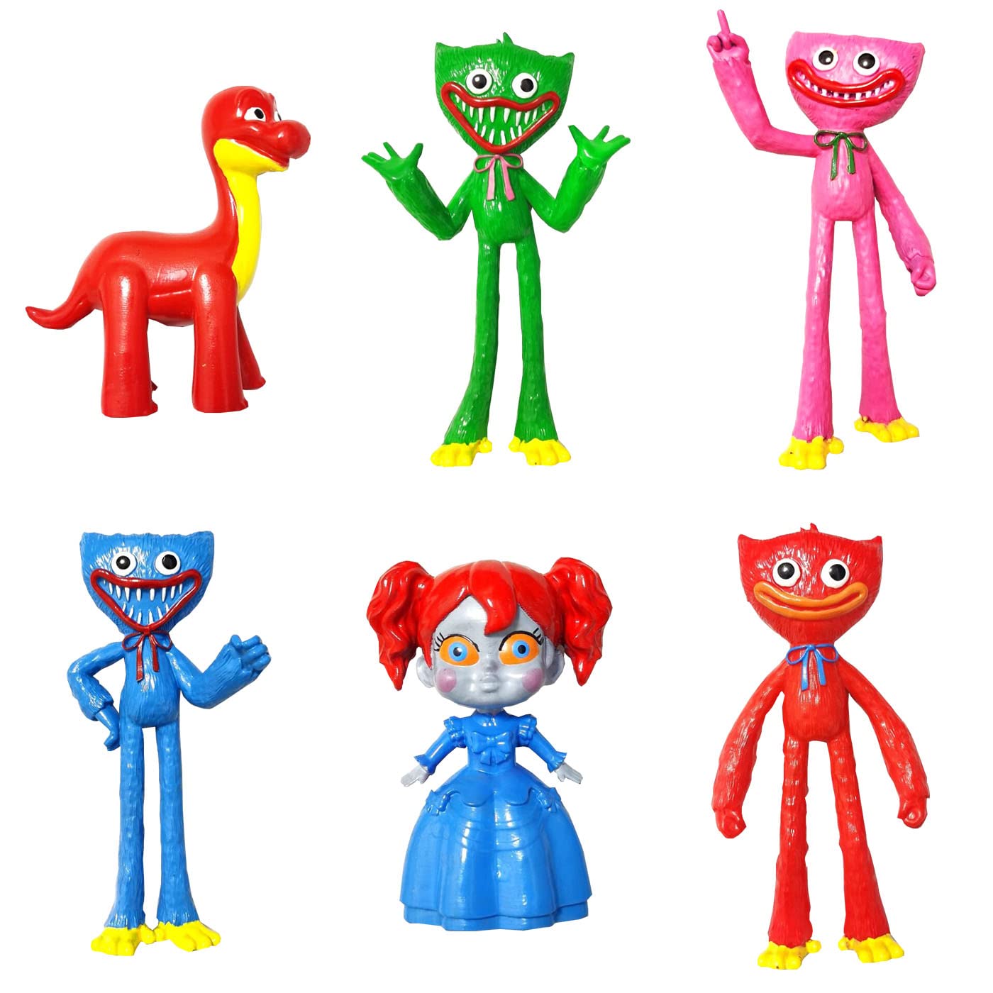 Buy 6Pcs Puppy playtime cake toppers poppy playtime Action Figures Toys ...