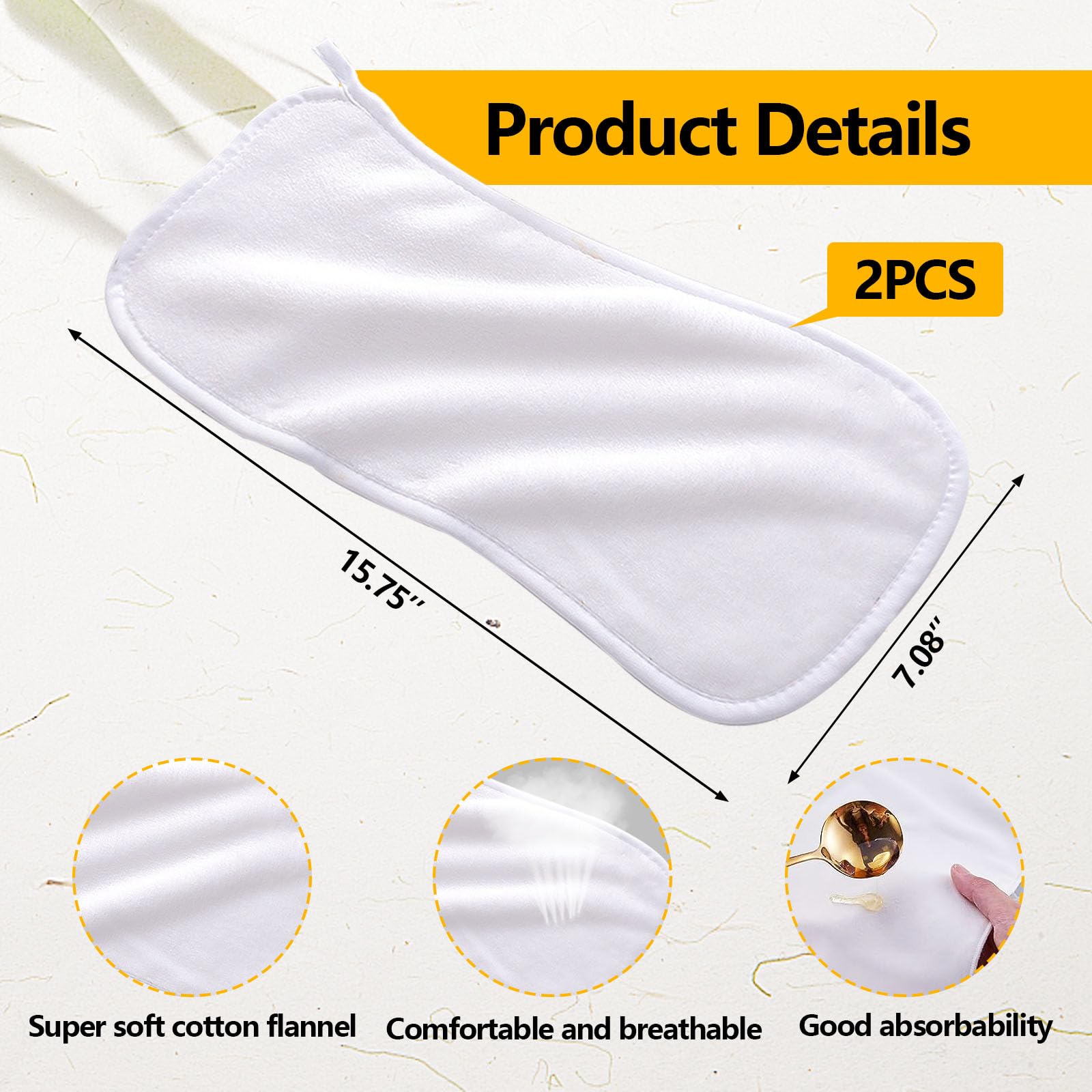 Snapklik.com : Cotton Flannel For Castor Oil Pack, 2Pcs Reusable ...