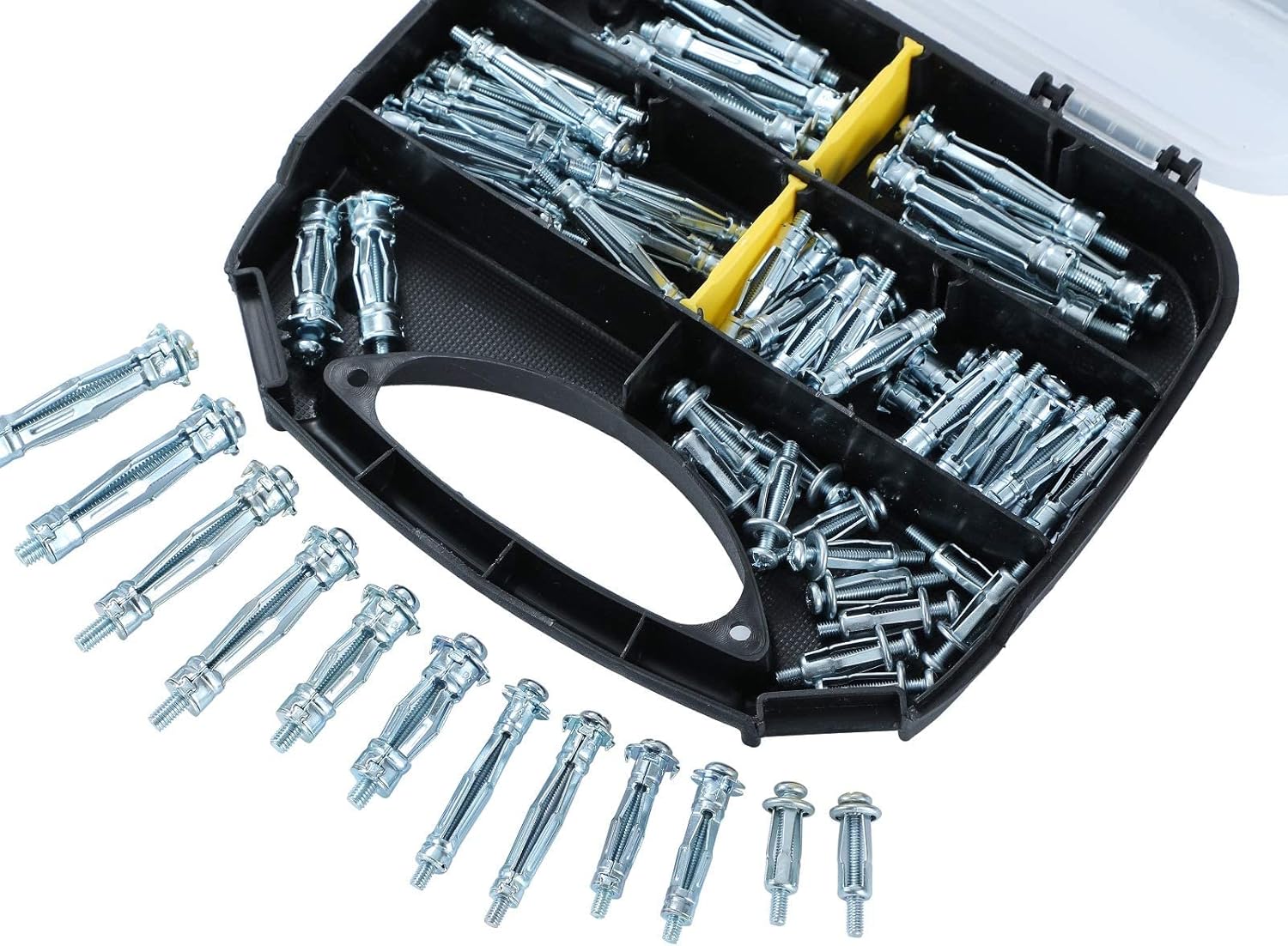 TOPWAY Wall Anchor Kits 68Pcs, Zinc Plated Metal Plasterboard Cavity ...