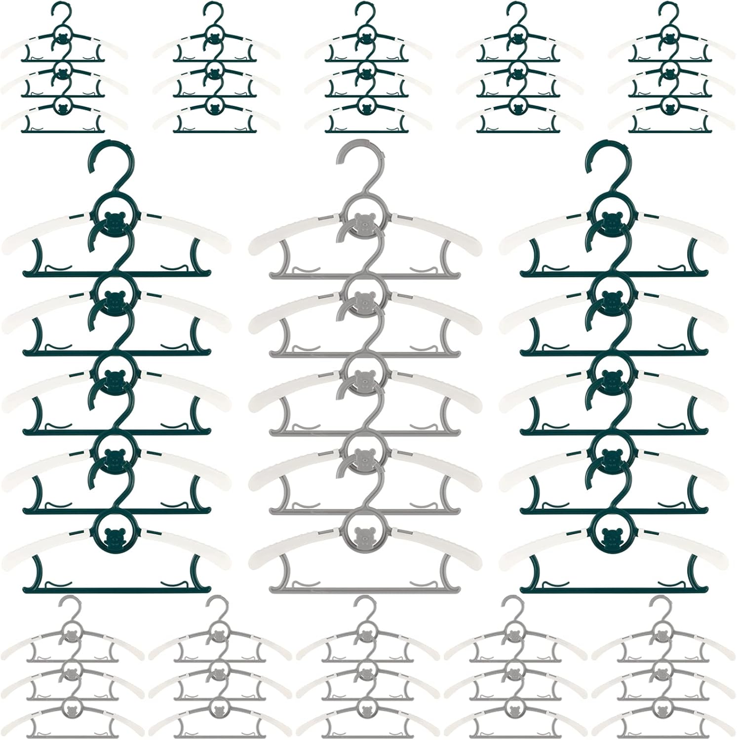 Amazon.com: 50-Pack Baby Hangers for Closet Adjustable Kids Hangers Non ...