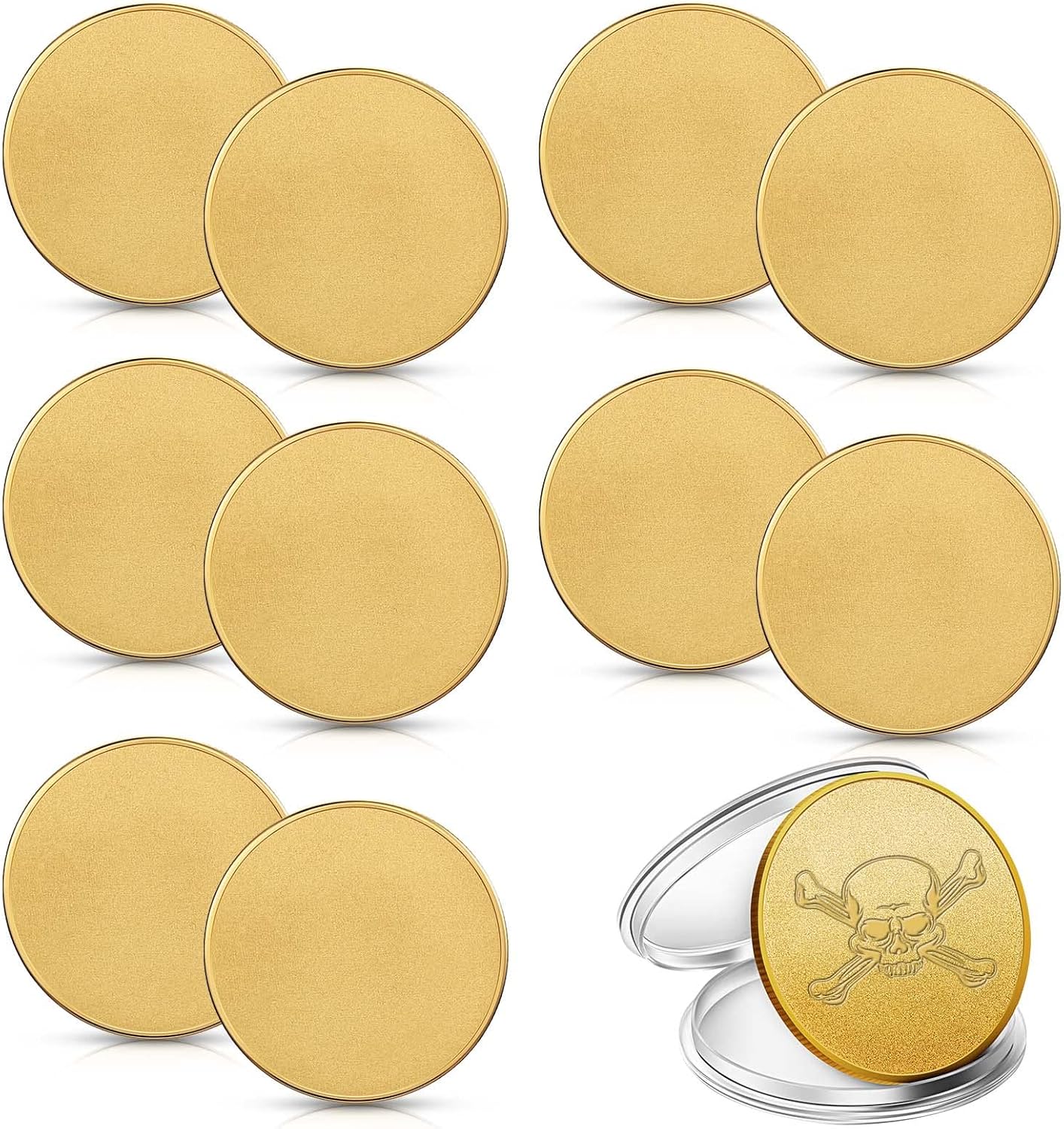 Amazon.com: Yinkin 10 Pieces Blank Challenge Coin Laser Engraving Alloy ...