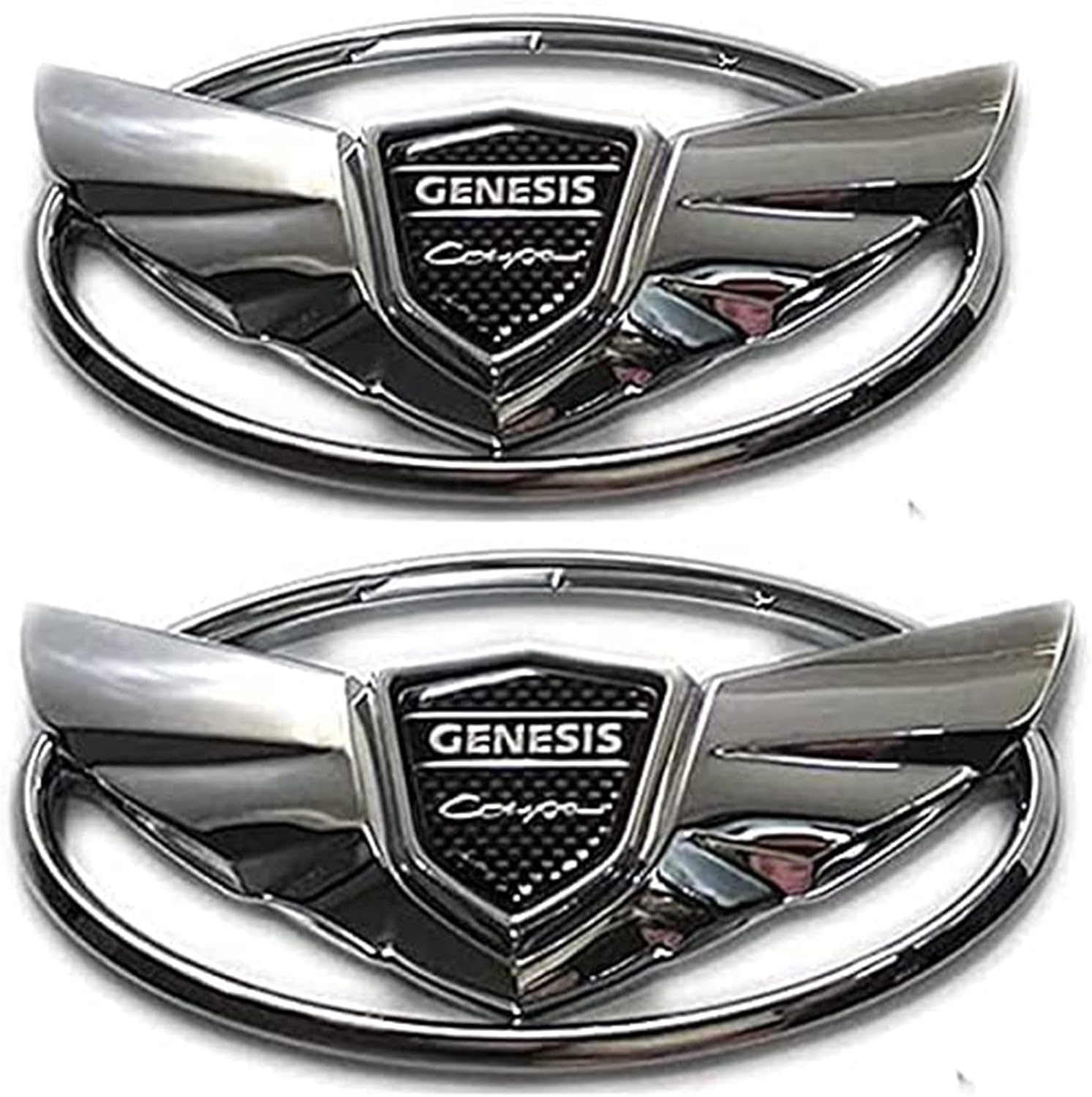 Amazon.com: PJOKI Genesis 2 Pieces Car Logo Front+ Rear Stickers Emblem ...