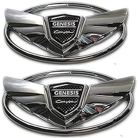 Amazon.com: PJOKI Genesis 2 Pieces Car Logo Front+ Rear Stickers Emblem ...