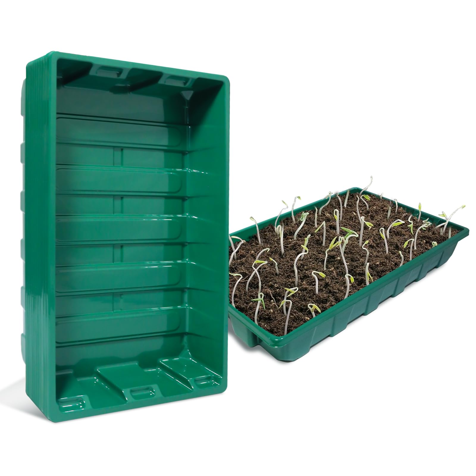 Snapklik.com : 10 Pack Plant Growing Trays Without Drain Holes, 14.5 9 ...