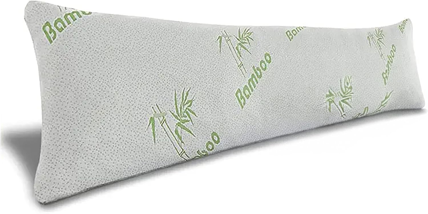 Amazon.com: OMEO Full Rayon Bamboo Fiber Pillow Memory Foam Body Pillow ...