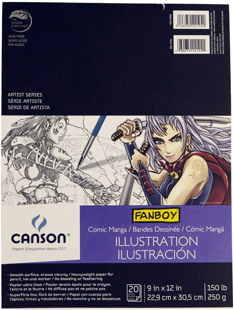 Amazon.com: Canson Fanboy Paper Manga Drawing Pad 9215;12 (20 Sheets ...