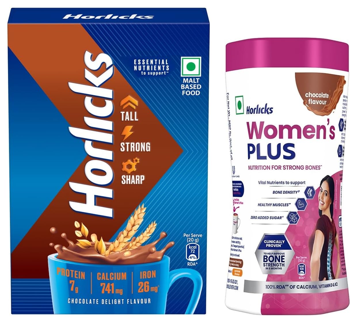 Buy Horlicks Chocolate Nutrition Drink | Carton 500 g&Horlicks Women's ...