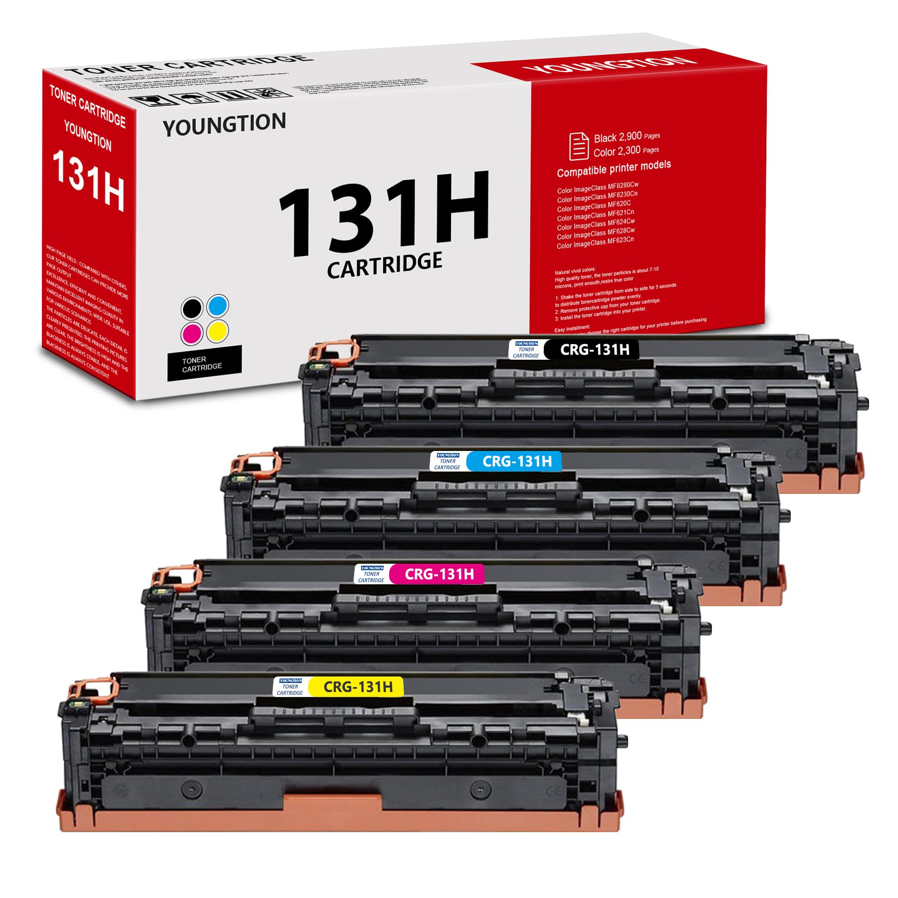 Amazon.com: 131H 131 Toner Cartridge 4 Pack High-Yield (BK/C/M/Y ...