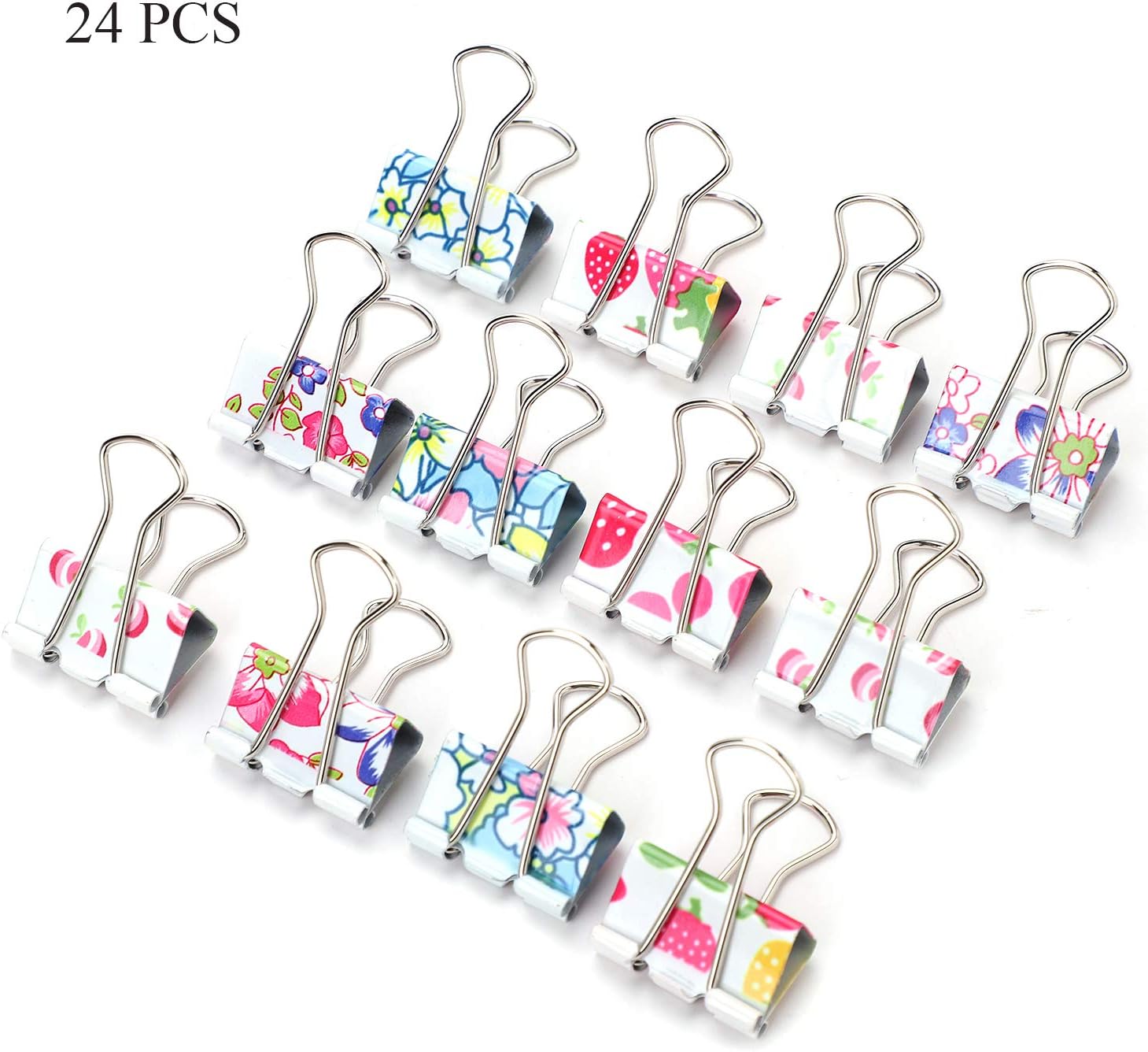 Colored Binder Clips 25mm Metal Foldback Clips Assorted Binder Clips ...