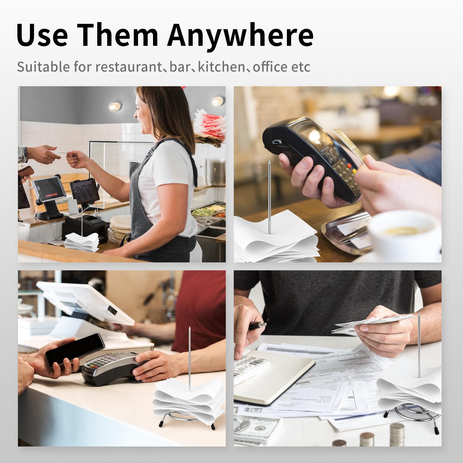 Snapklik.com : Ticket Stabber For Restaurant, 6PCS Ticket Receipt ...