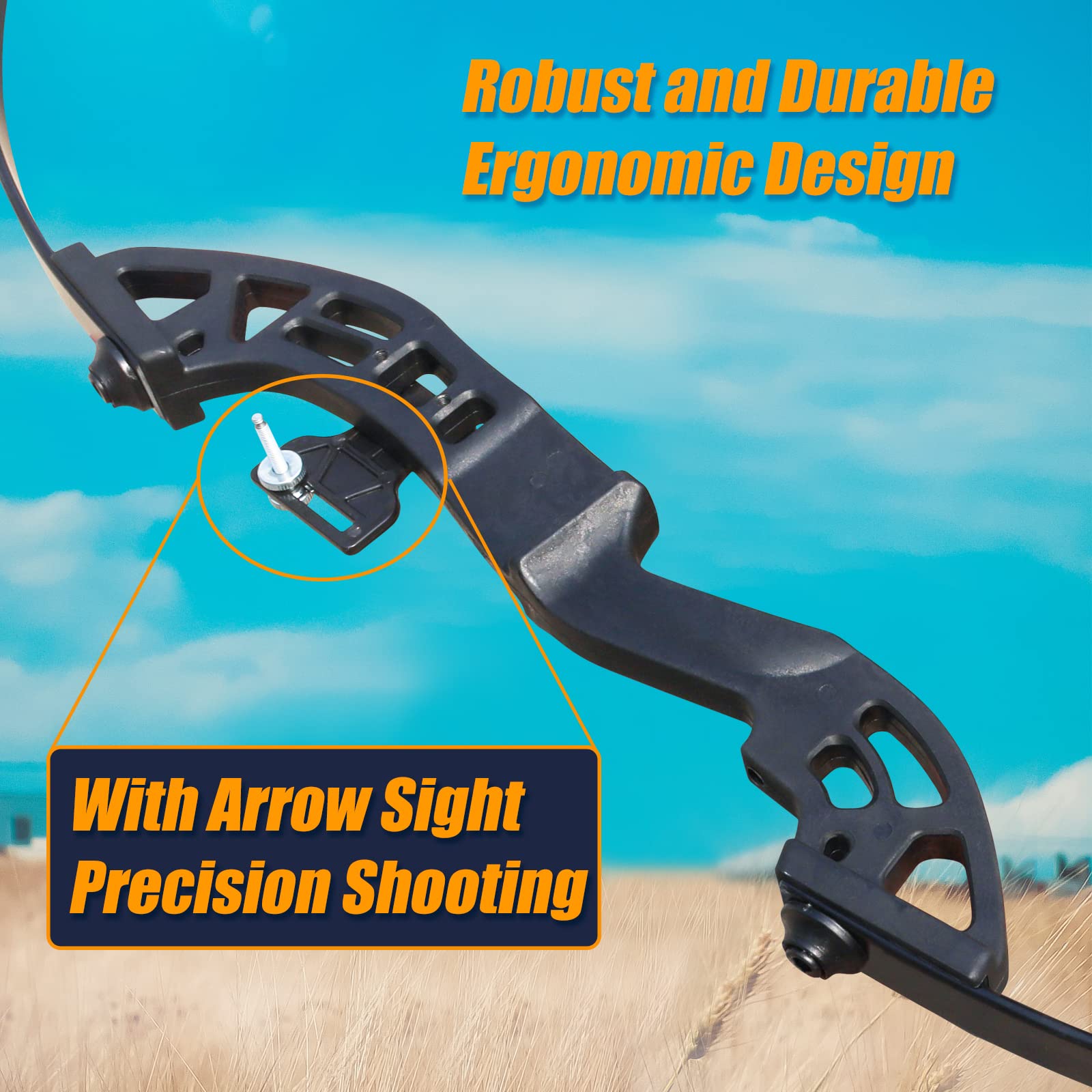 Archery Recurve Bow for Right and Left Hand, Long Bow for Beginner ...