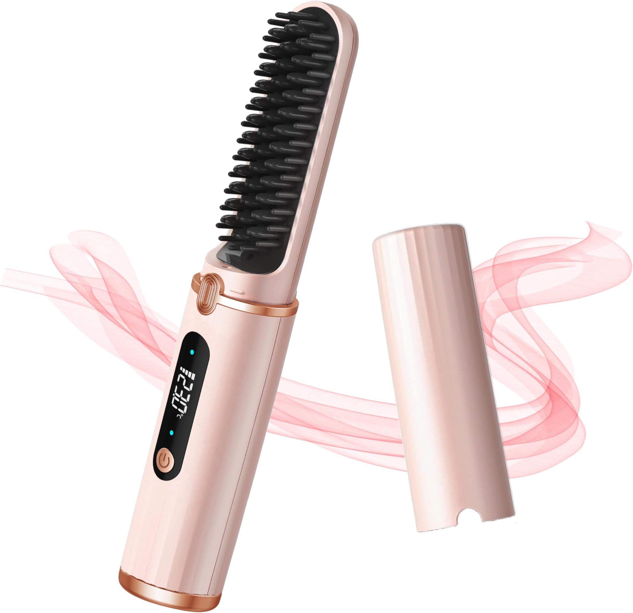 Amazon.com: CHNYBQT Women's Cordless Straightening Brush with Negative ...
