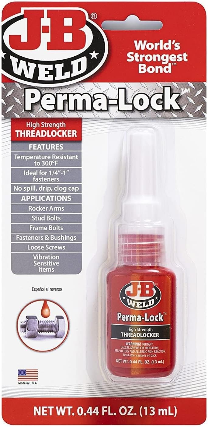 Amazon.com: J-B Weld 27113 Perma-Lock High Strength Threadlocker - Red ...