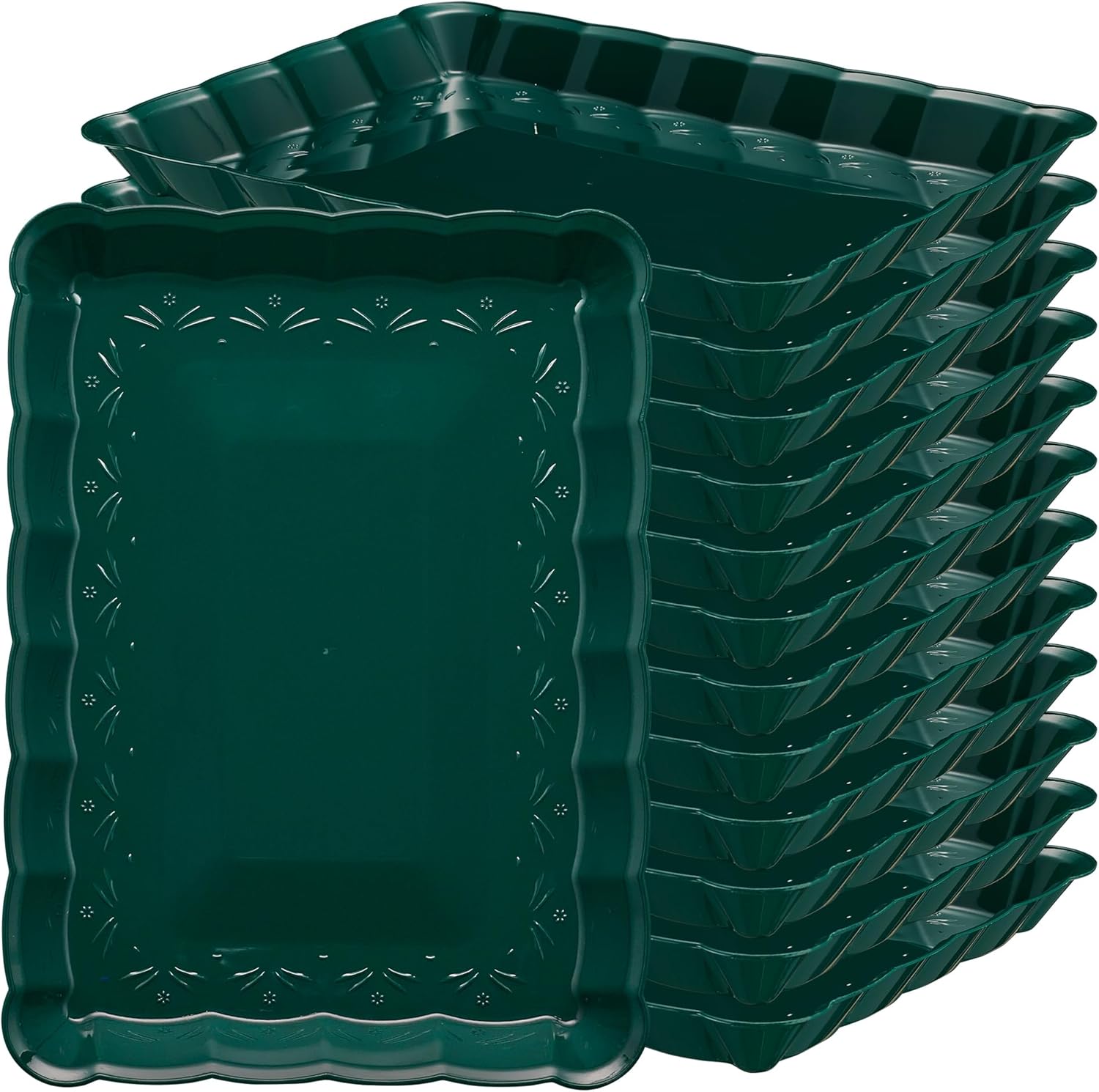 Amazon.com | 9X13 Trays (12, Green): Serving Trays