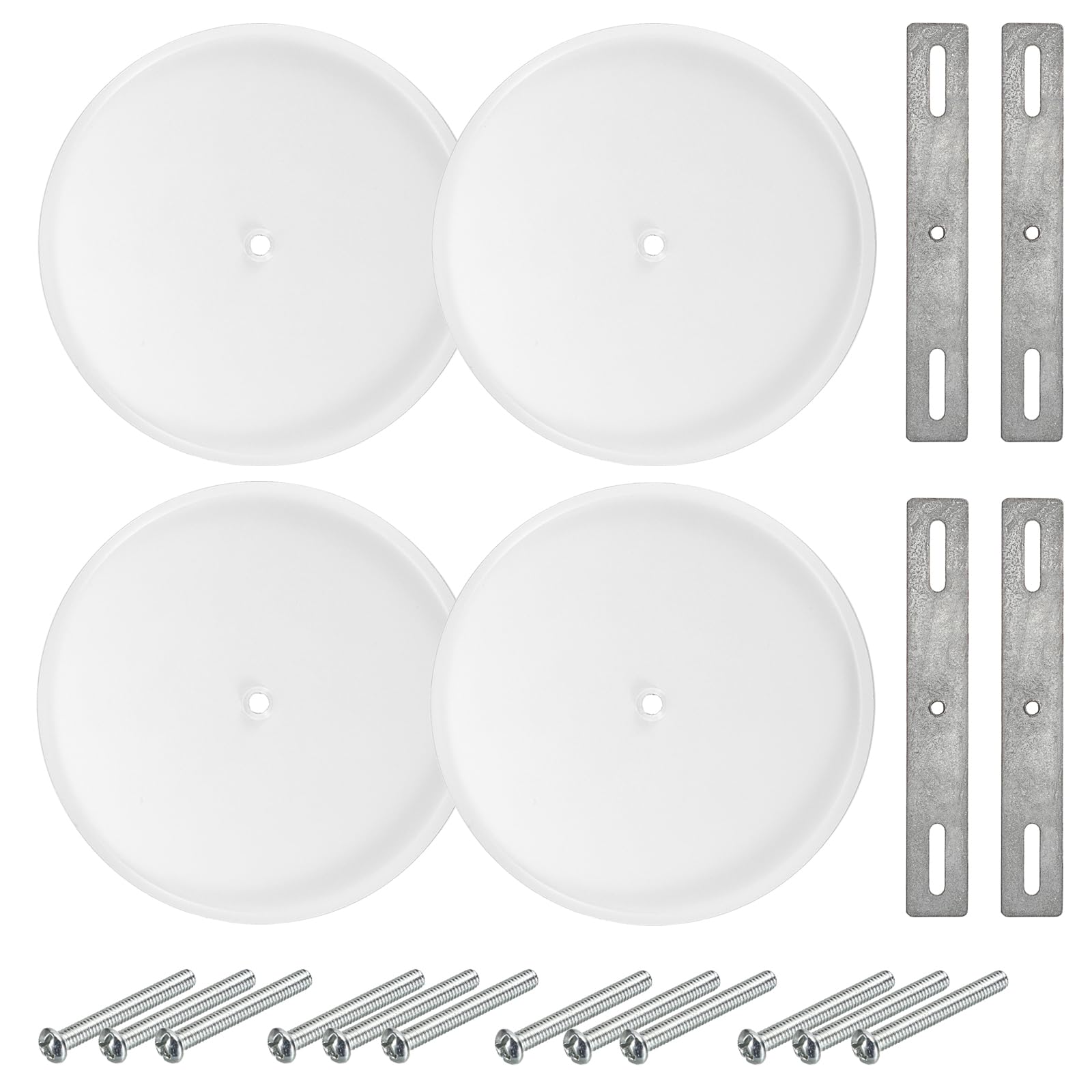 TOLIDA 4pcs 5-inch Ceiling Blank-Up Cover with Center Screw - Flat ...