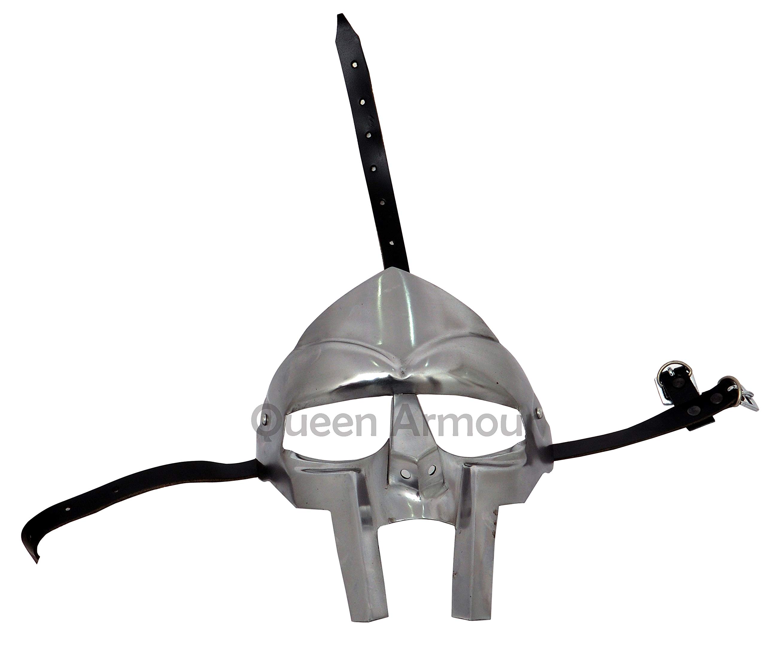 Steel Roman Gladiator Helmet Face Mask MF Doom Medeeval Re-Enactment ...