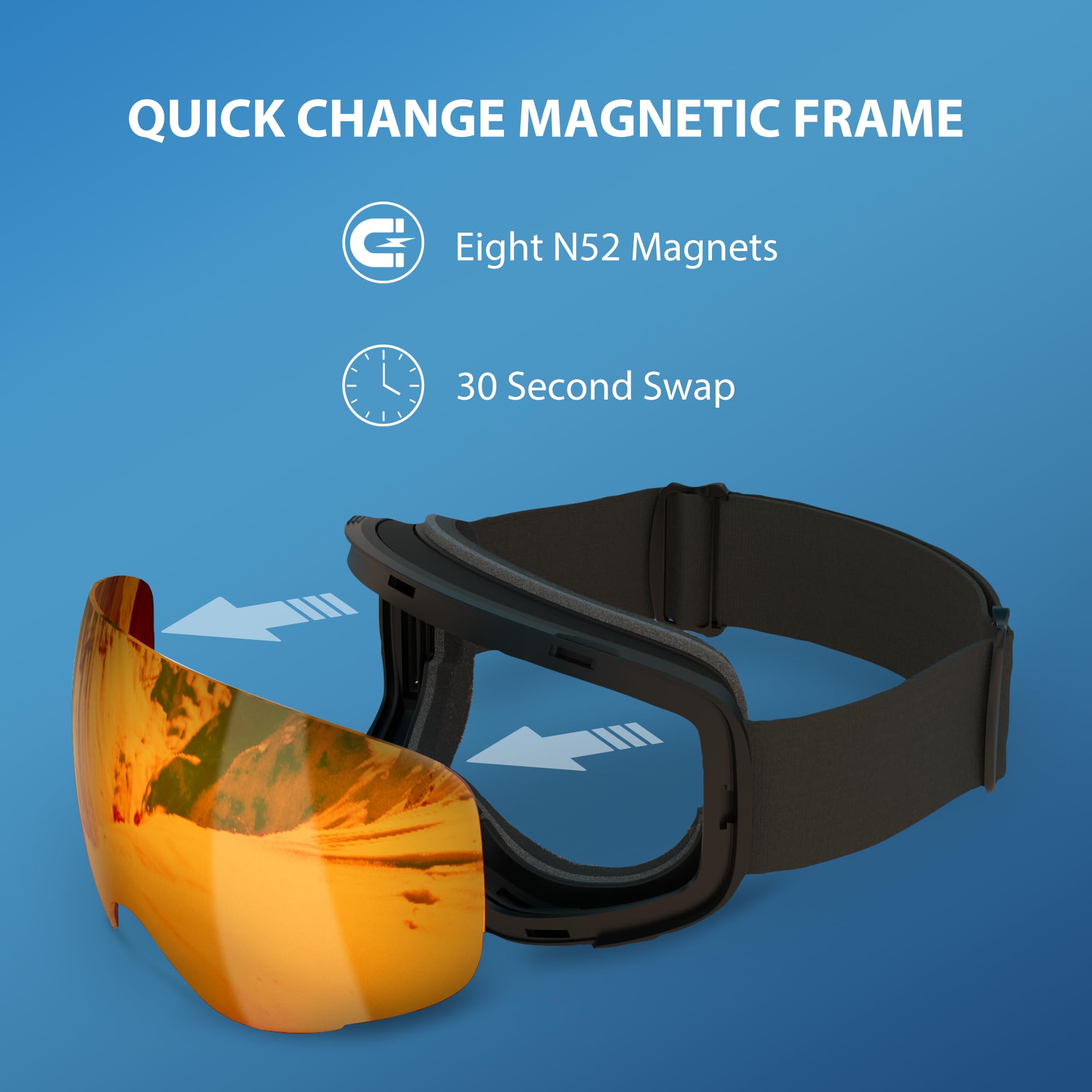 Snapklik.com : Ski Goggles Men Women, Professional OTG Snowboard ...