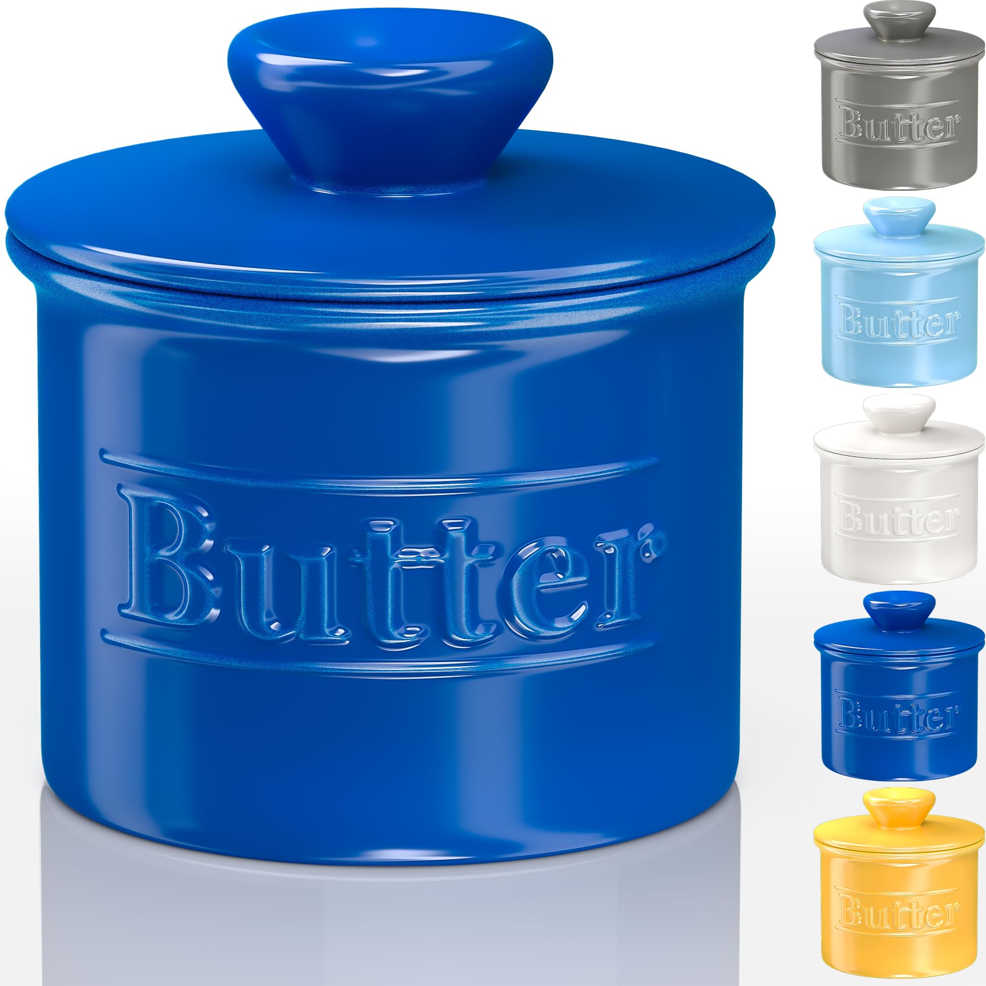 Amazon.com | Beautiful Butter Crock for Counter with Water Line ...