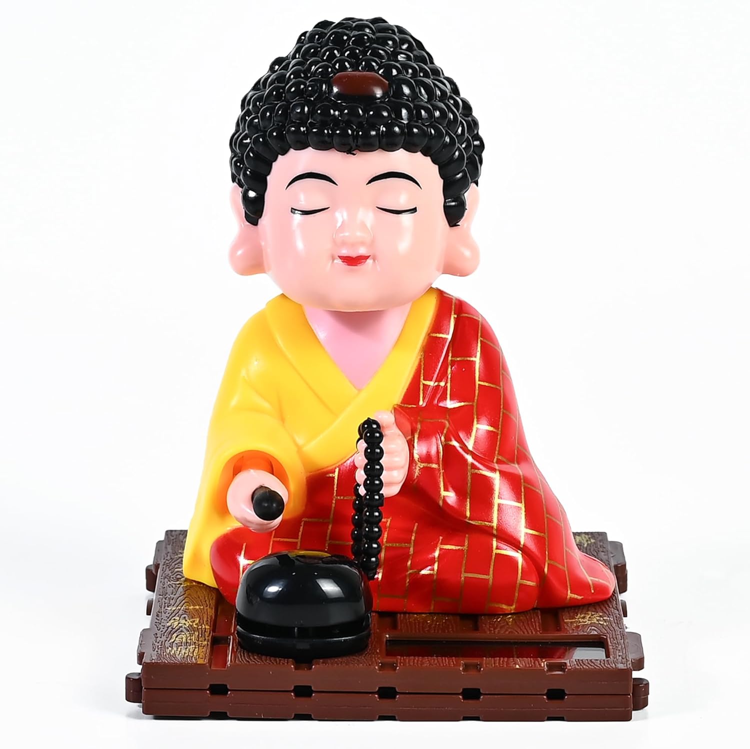 ZAICUS Solar-Powered Moving Head Buddha Monk Statue – Feng Shui Good ...