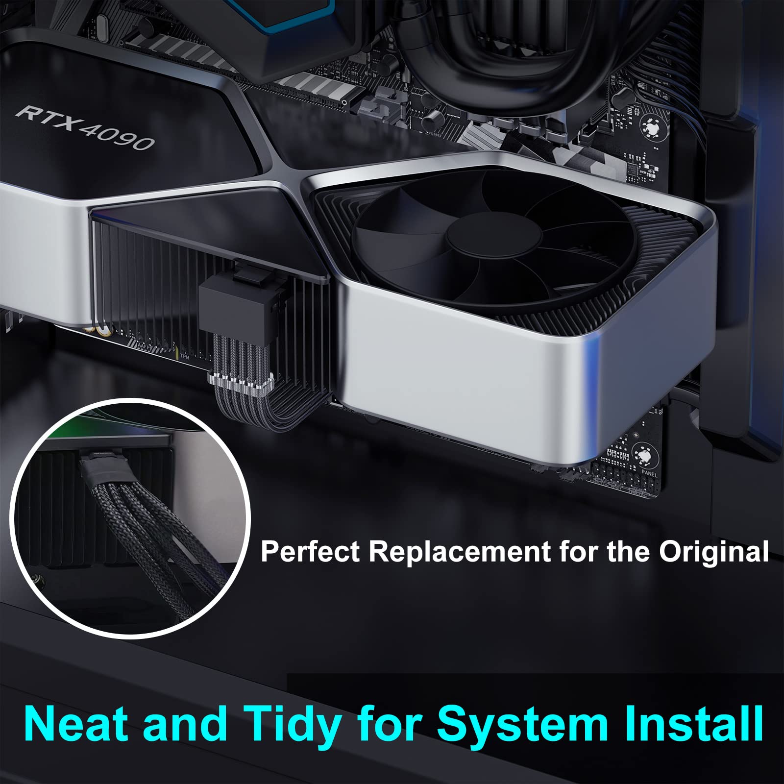 Snapklik.com : Bangfun PCIE 5.0 90 Degree RTX 4080 Super 4090 GPU Power ...