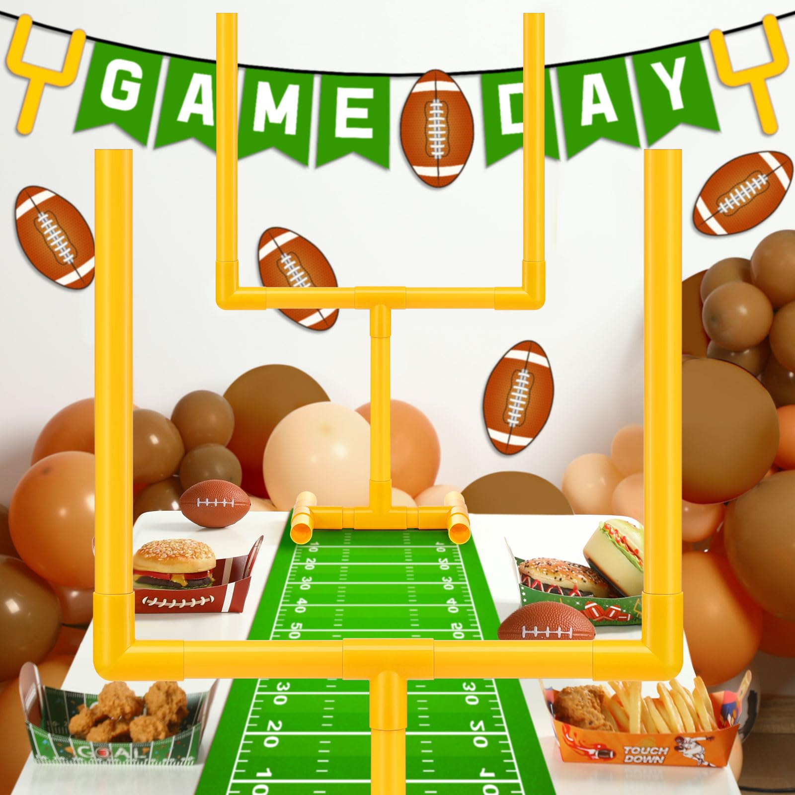 Amazon.com: VioraWhite 2 Pcs Plastic Football Goal Centerpiece, 19.69 ...