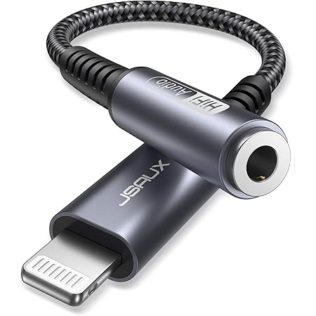 Headphone Adapter for iPhone, JSAUX【Apple MFi Certified】Lightning to 3 ...