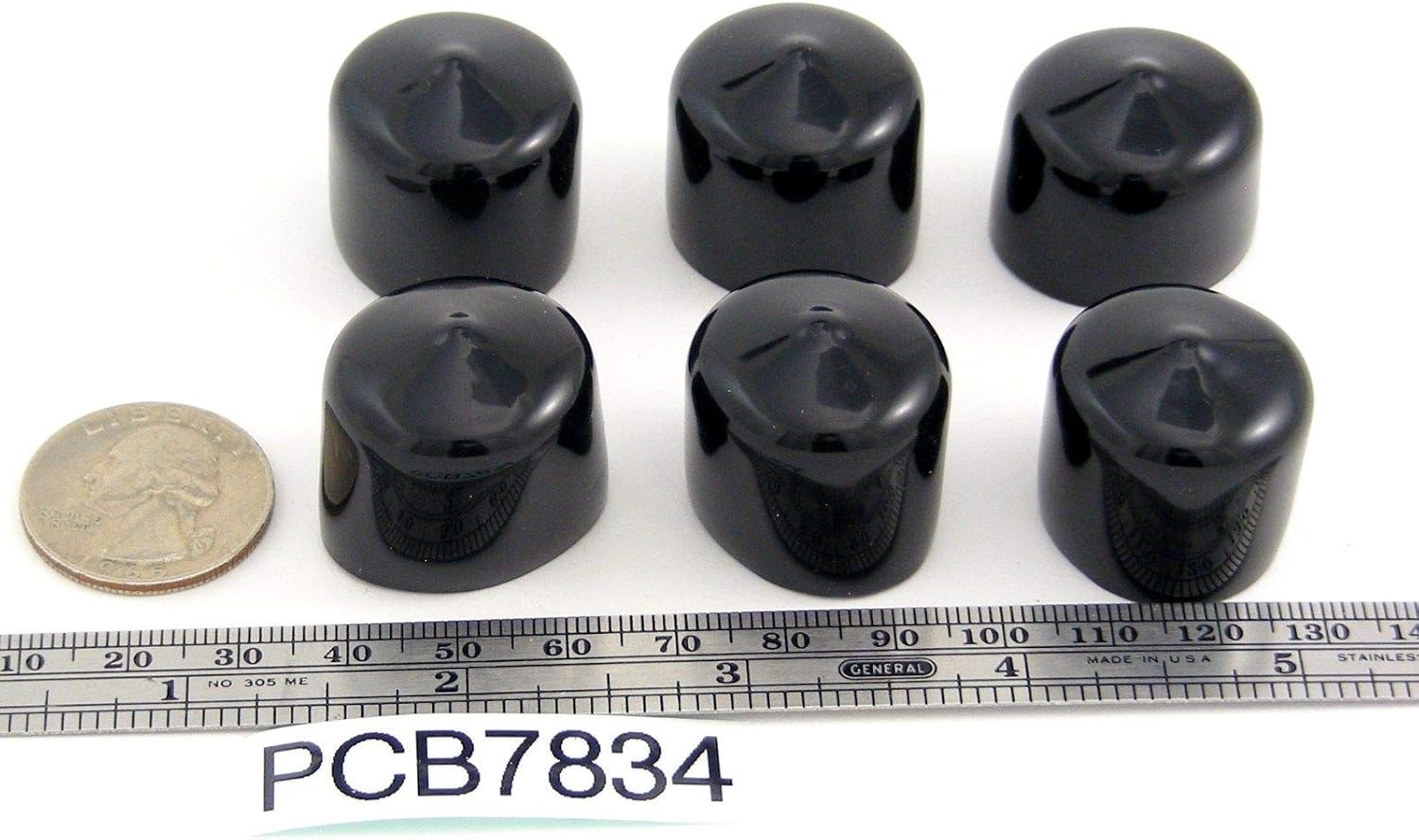 50 Push-On Pliable Vinyl End Caps - Plastic Tips - 7/8'' Inner Diam. 3/ ...