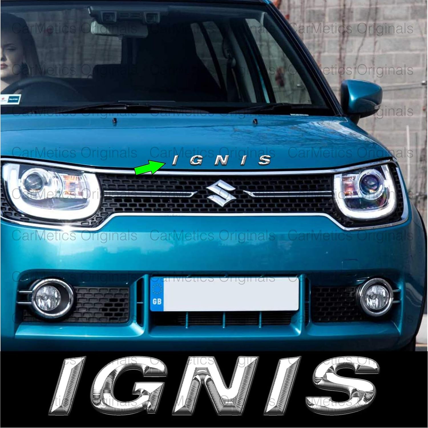 CARMETICS IGNIS 3D Letters 3D Stickers 3D Logo 3D Emblem for Maruti ...