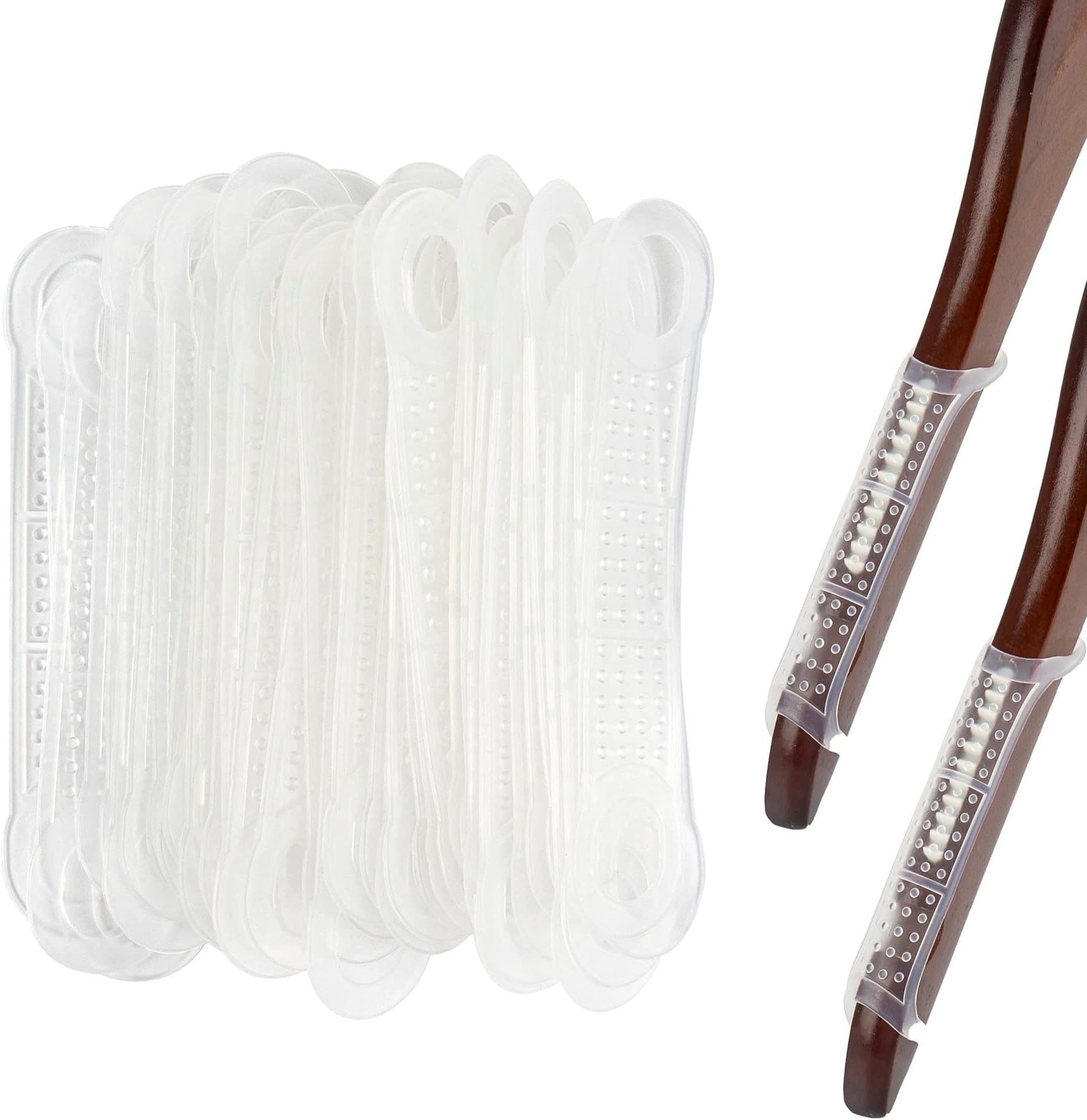 Amazon.com: BCP 100 Pcs Clear Non-Slip Rubber Clothes Hanger Grips ...