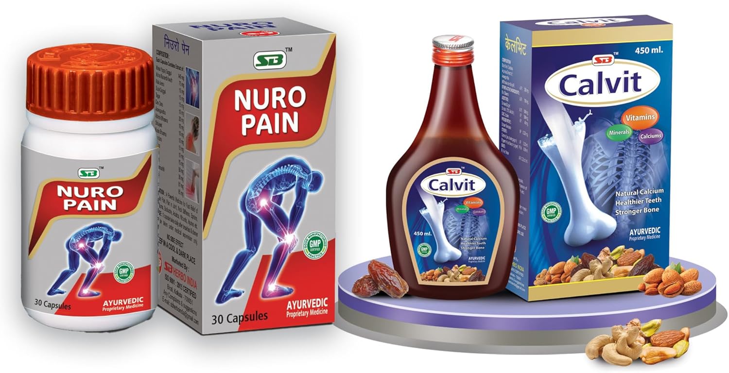 Buy S B Herbo Pharmaceutical Nuro Pain 30 Peices Capsule With Calvit ...