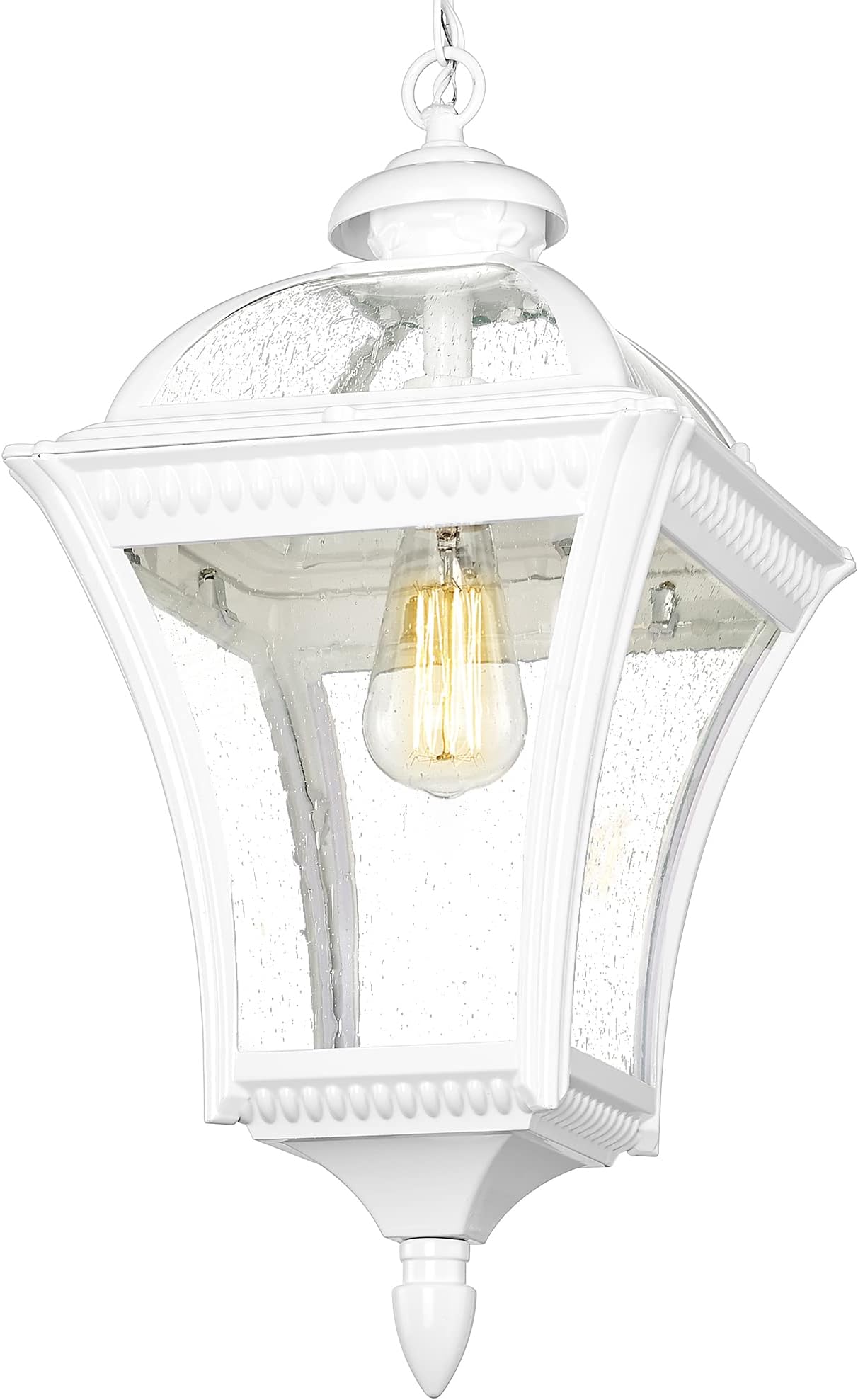 Livex Lighting 2152-03 Monterey 1-Light Outdoor Hanging Lantern, White ...
