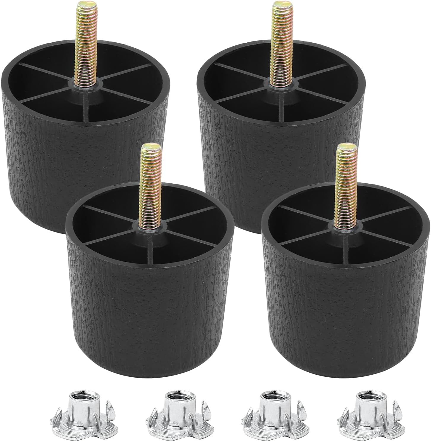 Amazon.com: Luomorgo 4 Pcs 2 Inch Plastic Table Legs, Black Tapered ...